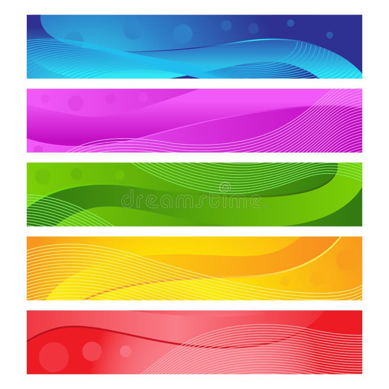 Wavy Headers/Banners - Brights Stock Vector - Illustration of ...