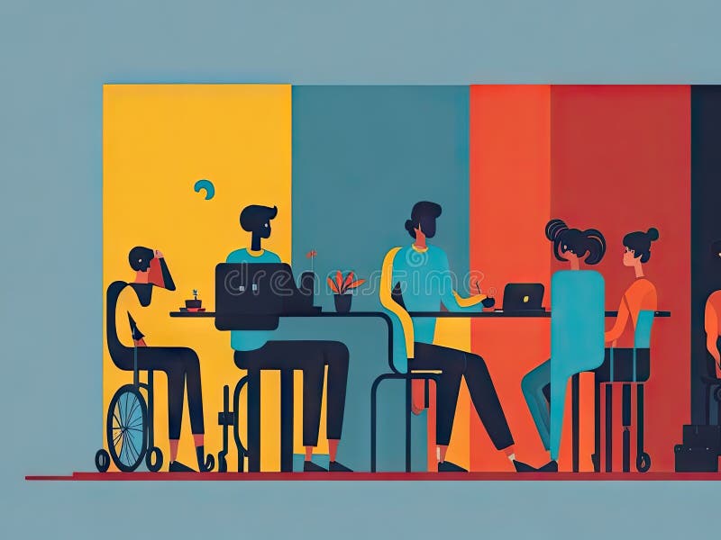 Colorful Banner of Disability and Inclusion. Accessibility. Flat Design ...