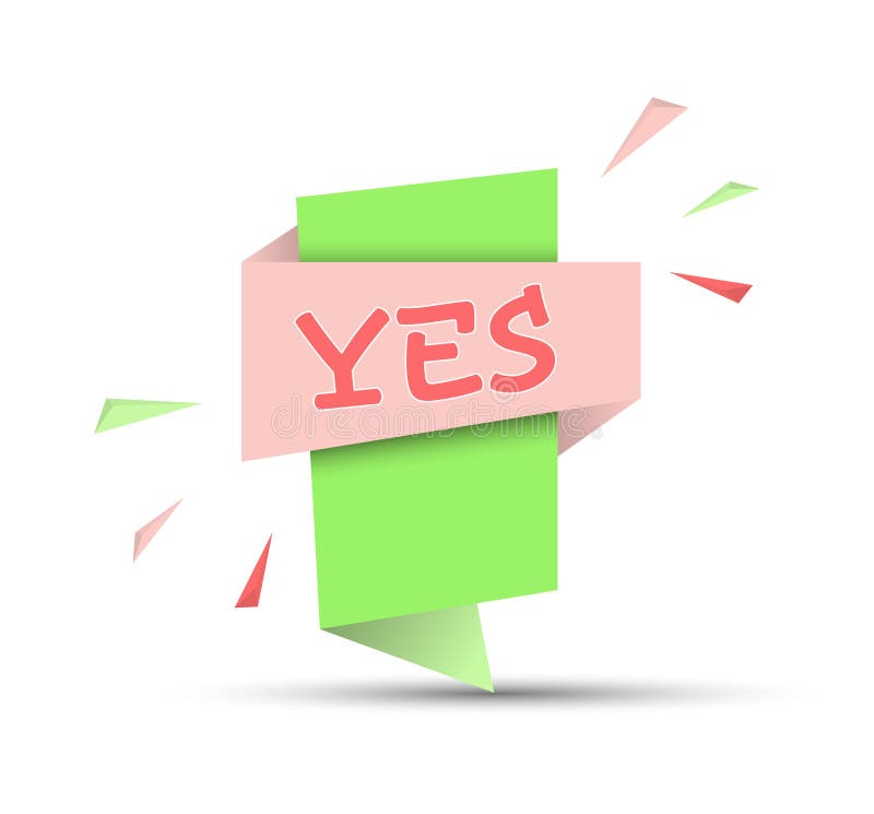 Colorful Banner with the Word YES. Simple Vector Illustration Stock ...