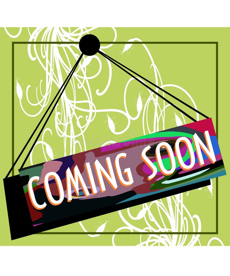 Colorful Banner with Words Coming Soon Stock Vector - Illustration of ...