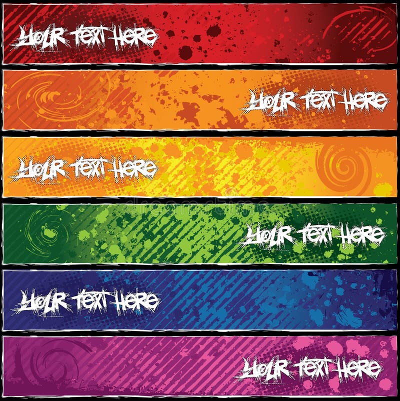 Colorful Banners stock vector. Illustration of cool, drop - 8279211