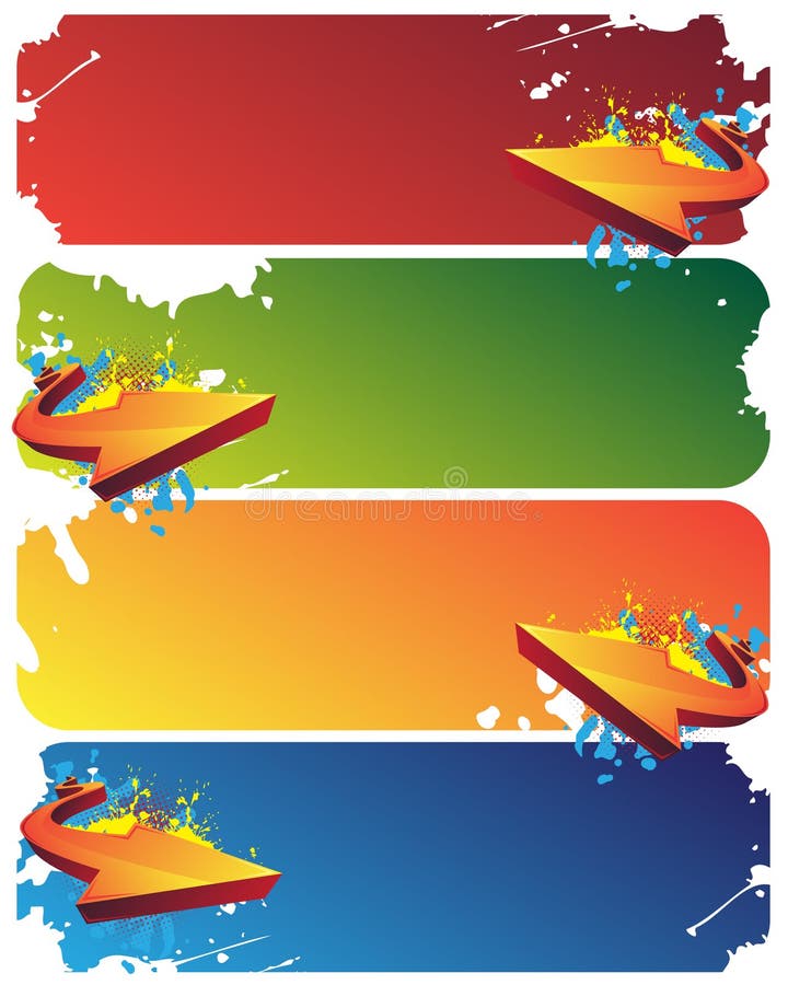 Colorful Banners with Arrows Stock Vector - Illustration of modern ...