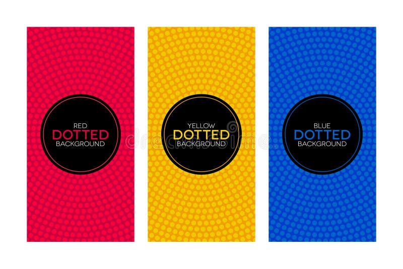 Colorful Banners with Circular Dotted Textures Stock Illustration ...