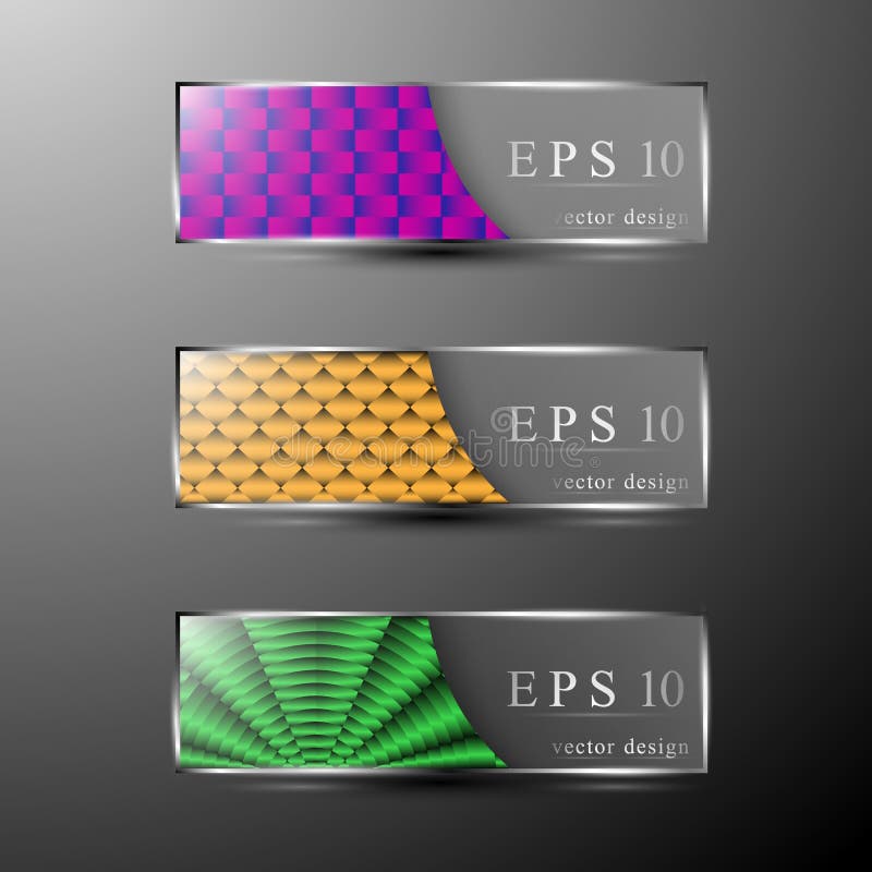 Colorful banners set stock vector. Illustration of colorful - 97074671