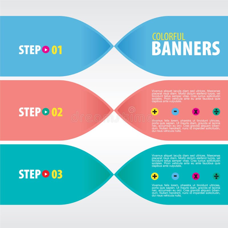 Colorful Banners. stock vector. Illustration of clean - 36869946