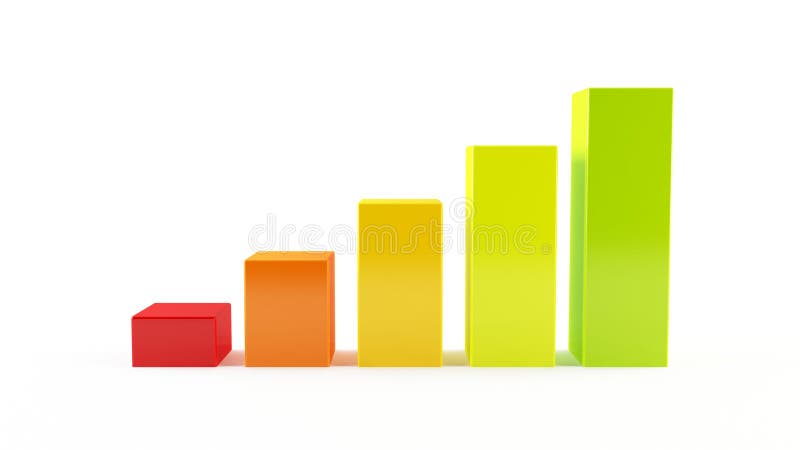 Colorful bar chart stock illustration. Illustration of financial - 24064177
