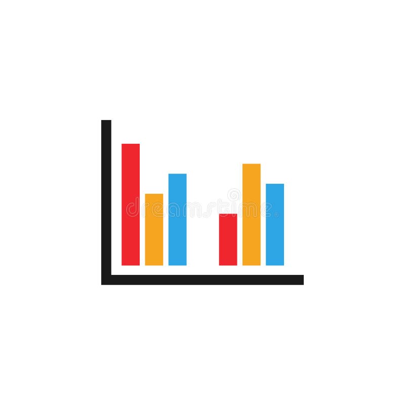 Colorful Bar Chart Graphic Icon Design Template Stock Vector ...
