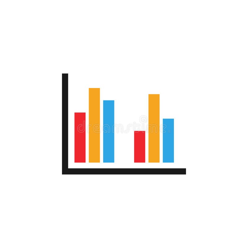 Colorful Bar Chart Graphic Icon Design Template Stock Vector ...