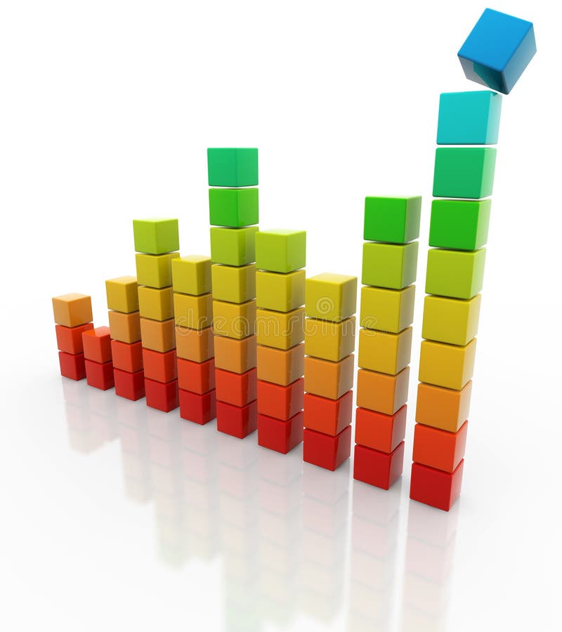 Colorful bar chart stock illustration. Illustration of future - 42307896