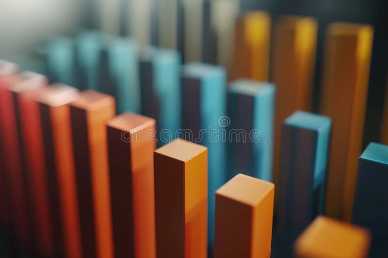 Colorful Bar Chart for Presentation or Infographic Use Stock ...