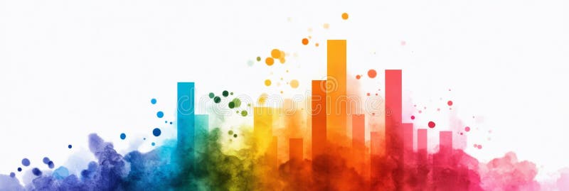 Colorful Bar Chart Representing Growth and Success with Vibrant Colors ...