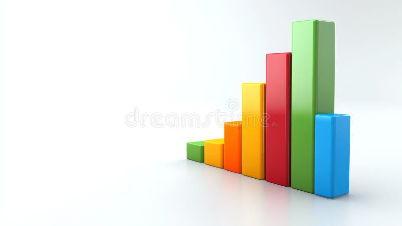 Colorful Bar Chart on White Background for Data Visualization and ...