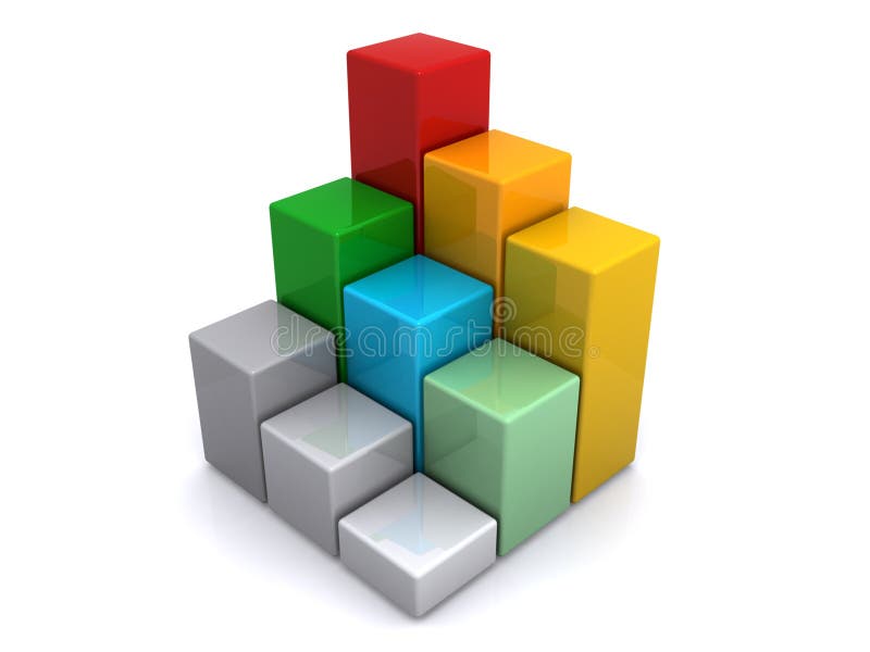 Colorful bar graph stock illustration. Illustration of colours - 20605934