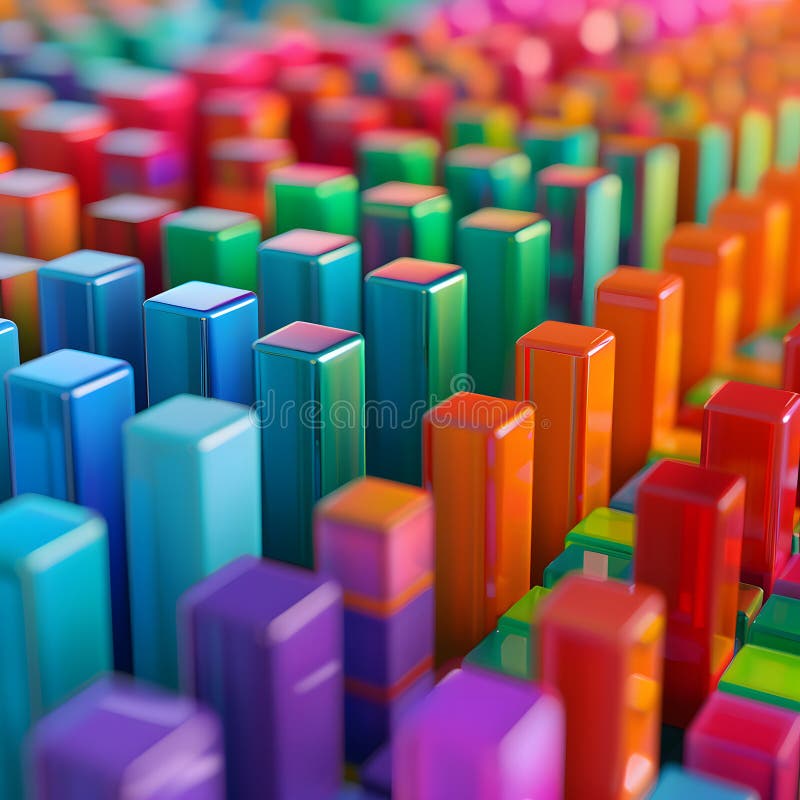 Colorful Bar Graph Displaying Data on a Financial Bus Stock ...