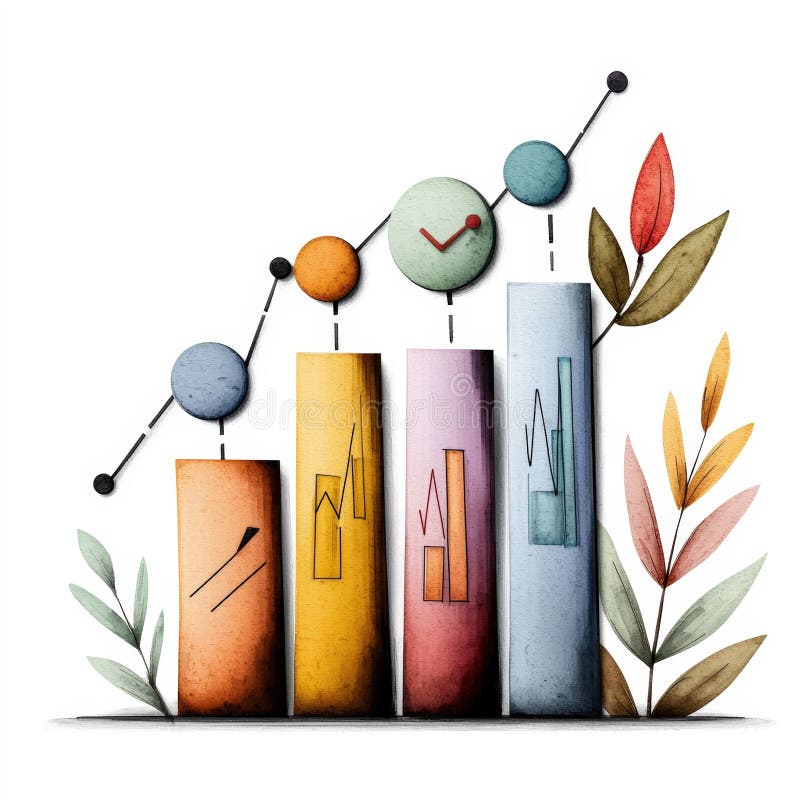 A Colorful Bar Graph Illustrating Growth Analytics and Progress ...