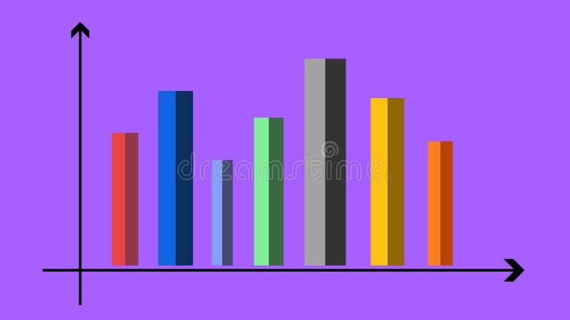Colorful Bar Graph Representation Animation. Stock Illustration - Illustration of growth, sale ...