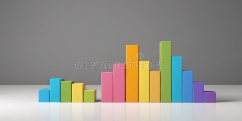 Colorful Bar Graph Representing Data Trends in a Modern Setting with ...