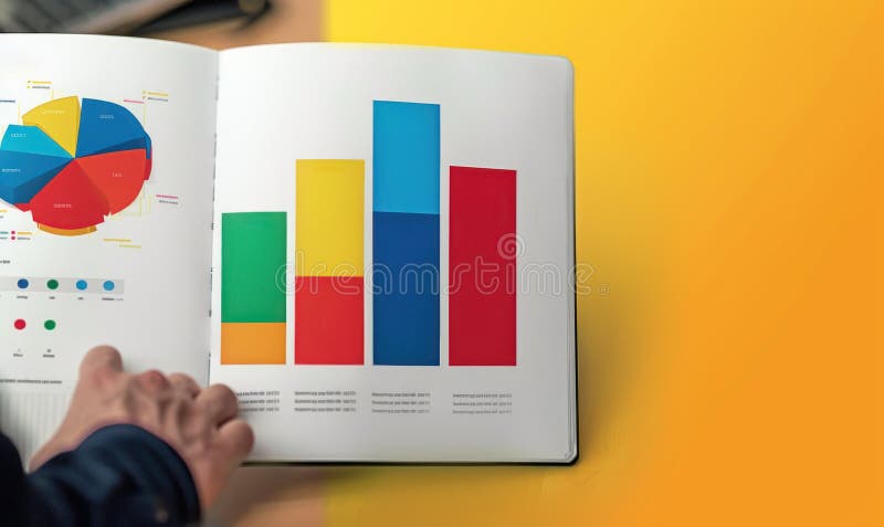 Colorful Bar Graph Showing Paint Splatters in Different Colors ...