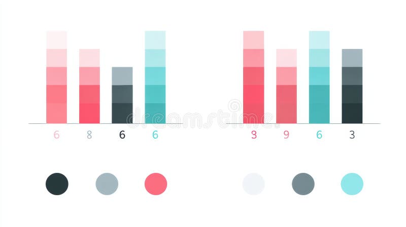 Colorful Bar Graphs Showcasing Data Comparison between Two Sets ...