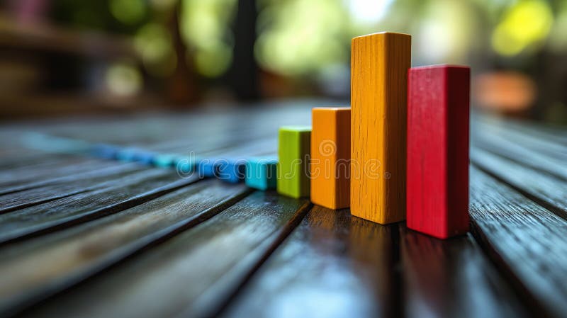 A Colorful Bar Growth Chart Graph Effectively Representing ...