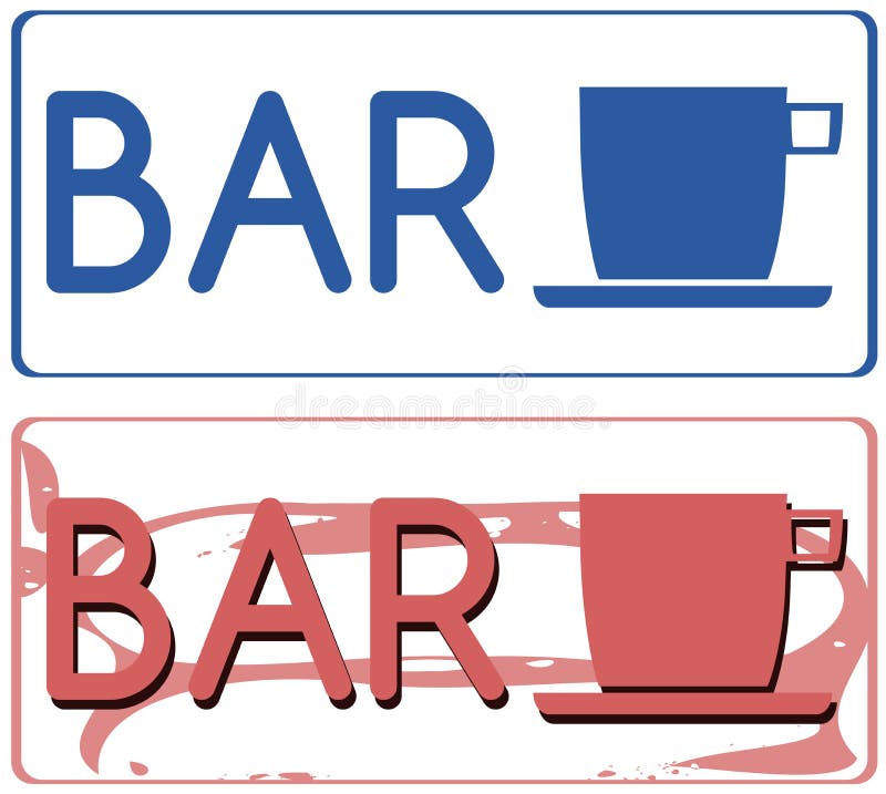 Colorful Bar Label Isolated Stock Vector - Illustration of brown ...