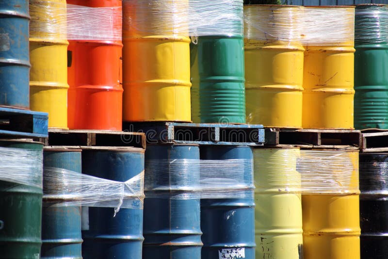 Colorful Barrels stock photo. Image of color, stacked - 33389986