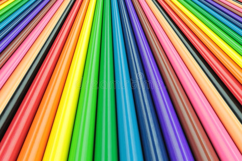 Colorful Bars with Perspective Stock Photo - Image of decorative ...