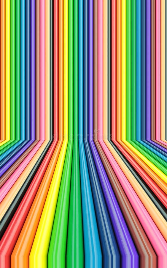 Colorful Bars with Perspective Stock Image - Image of blue ...
