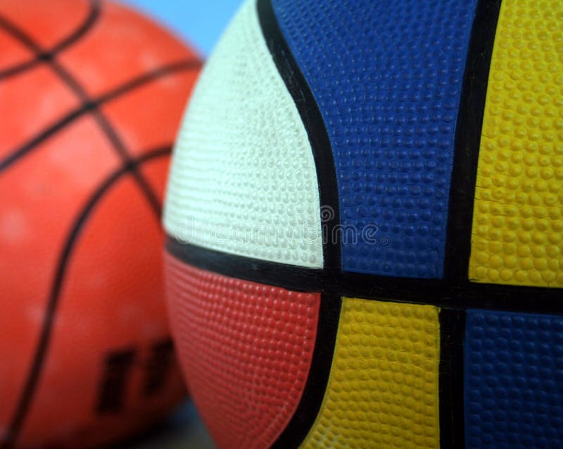 Colorful Basketball Closeup Stock Image - Image of dribbling, point ...