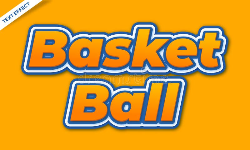 Colorful Basketball Text Effect Design Stock Vector - Illustration of ...