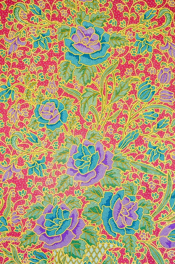Colorful Batik Cloth Fabric Background Stock Photo - Image of creative ...