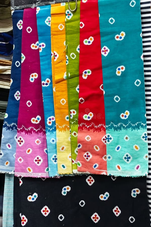 Colorful Batik Fabric Samples Stock Image - Image of natural, cotton ...
