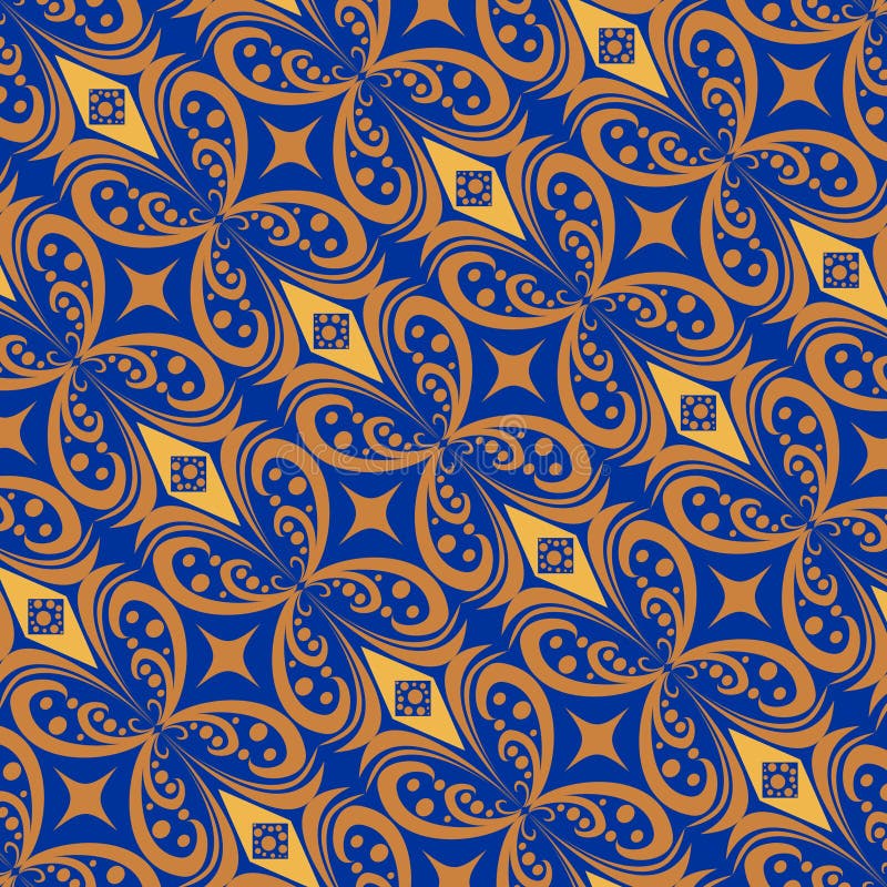 Colorful Batik Pattern Wallpaper Stock Illustration - Illustration of ...