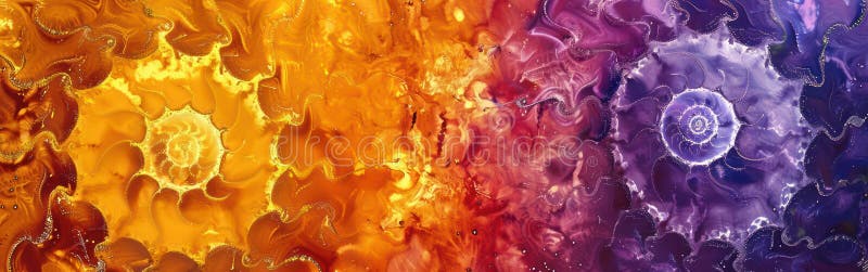 Colorful Batik Spiral Swirl Textile Background with Complementary ...