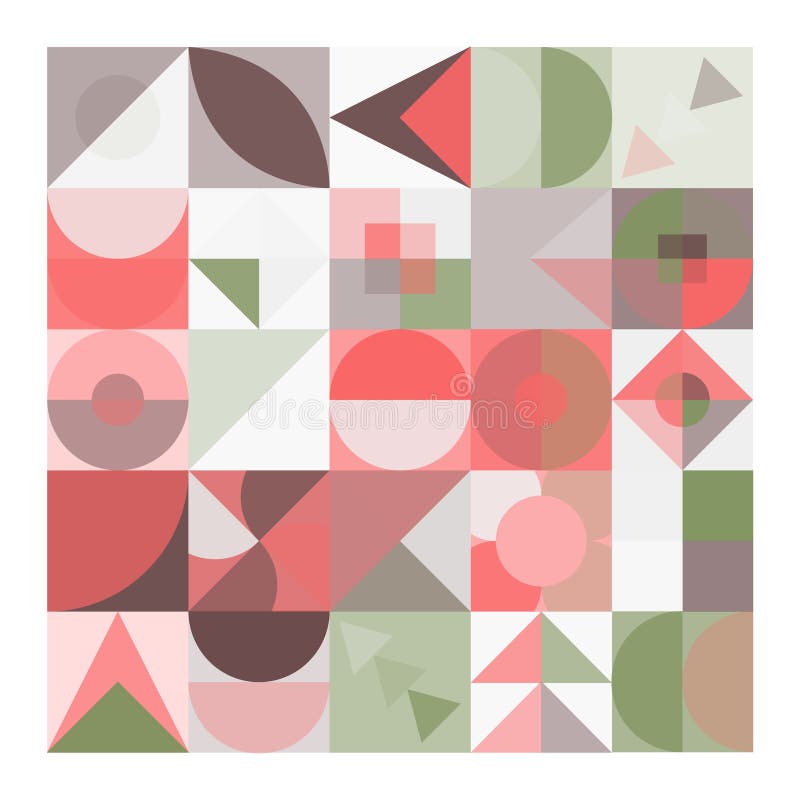 Colorful Bauhaus Pattern Design Stock Vector - Illustration of lines ...