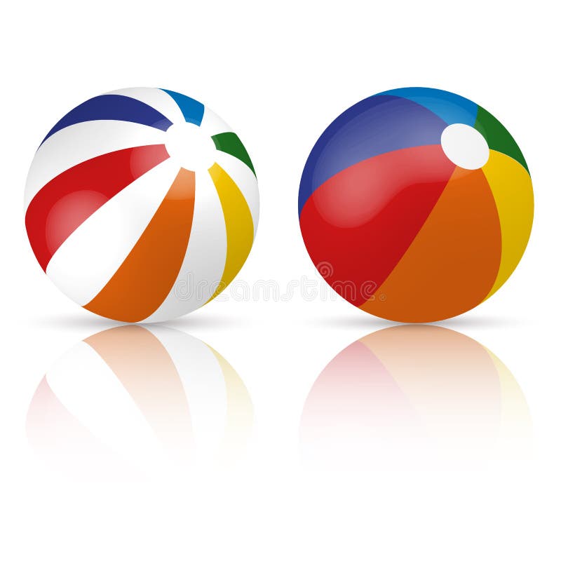 Colorful beach ball stock vector. Illustration of play - 50563990