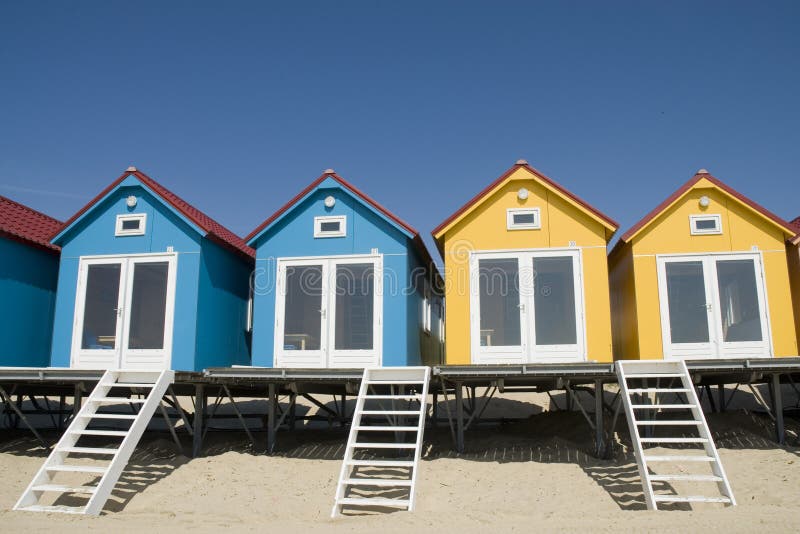 Colorful beach houses stock photo. Image of color, coloured - 2292888