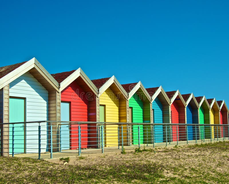 Colorful beach huts stock image. Image of colorful, brighton - 15960813