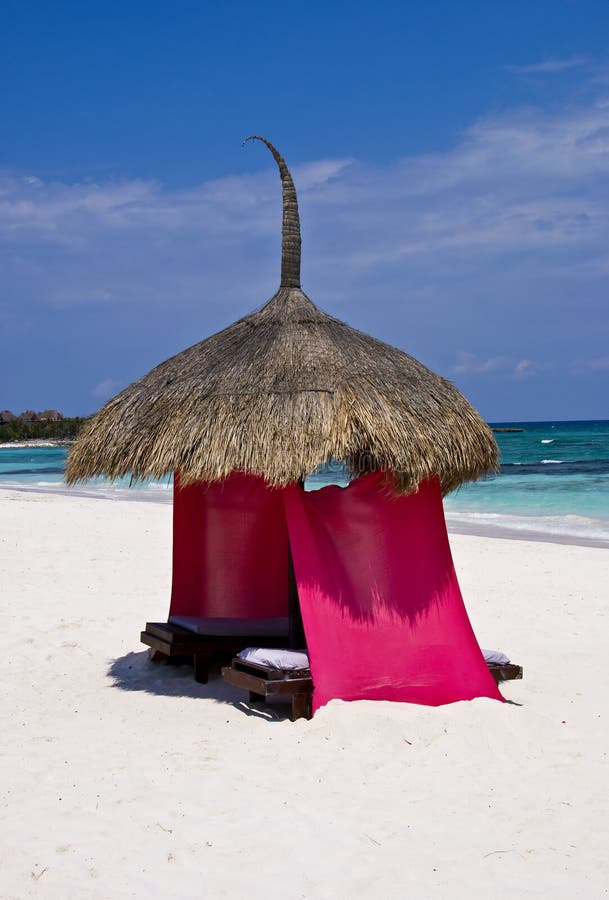 Beach palapa frame stock image. Image of relaxation, object - 12621663