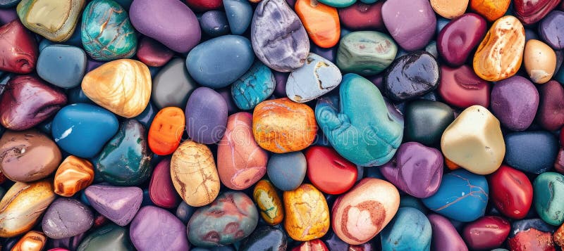 Colorful Beach Shiny Stones on Background Stock Illustration ...