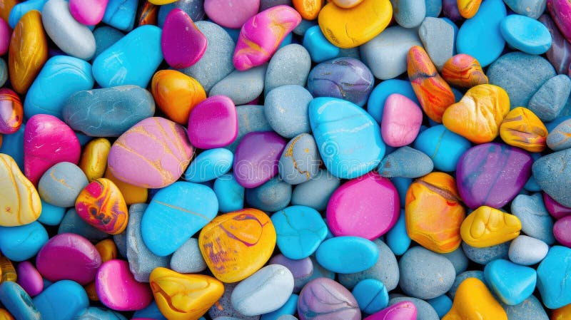Colorful Beach Shiny Stones on Background Stock Illustration ...