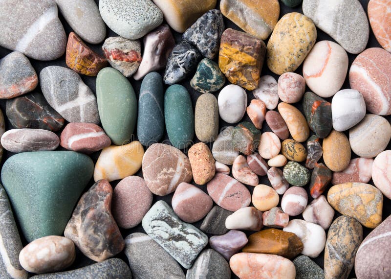 Colorful beach rocks stock photo. Image of colours, pebble - 1898184