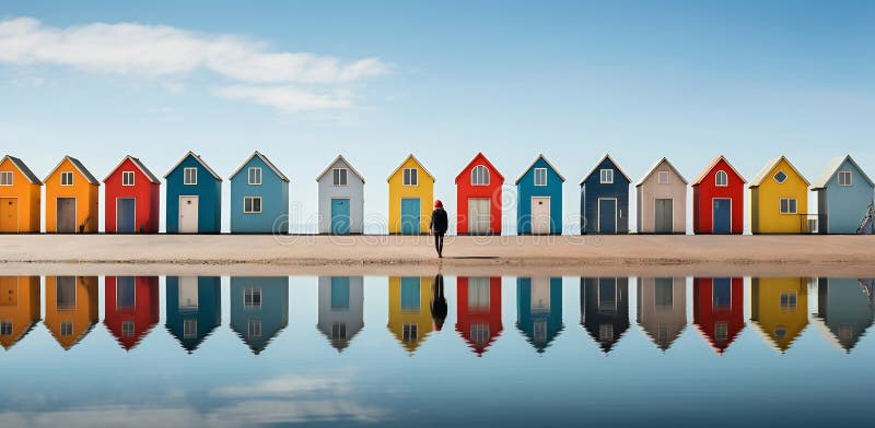 Colorful Beachfront Houses stock photo. Image of beachfront - 320749562