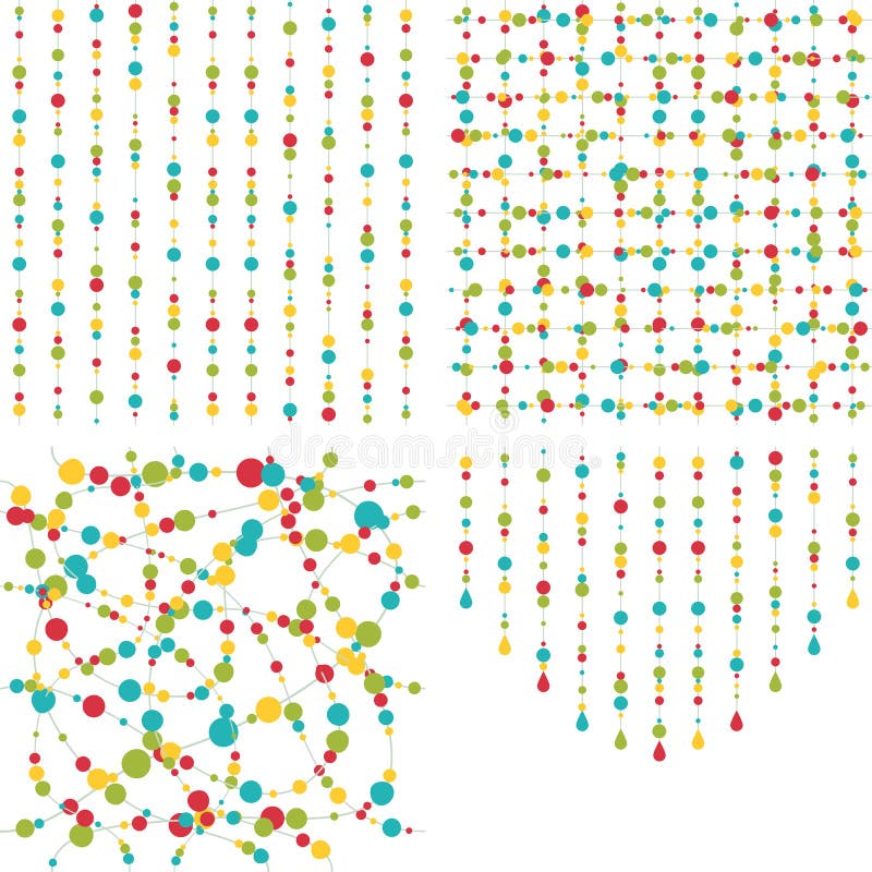 Colorful Beaded Seamless Patterns Stock Illustration - Illustration of ...