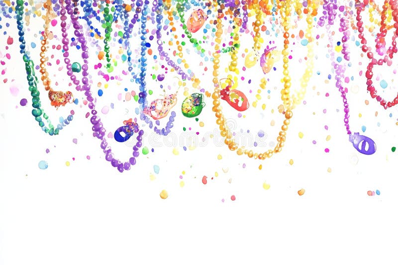 Colorful Beads and Strings Hanging in a Festive Arrangement Stock ...