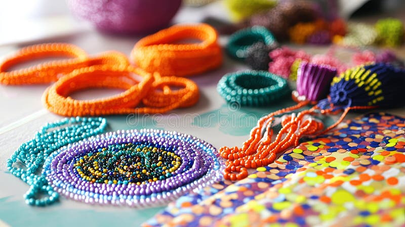 Colorful Beadwork Station Stock Illustrations – 3 Colorful Beadwork ...