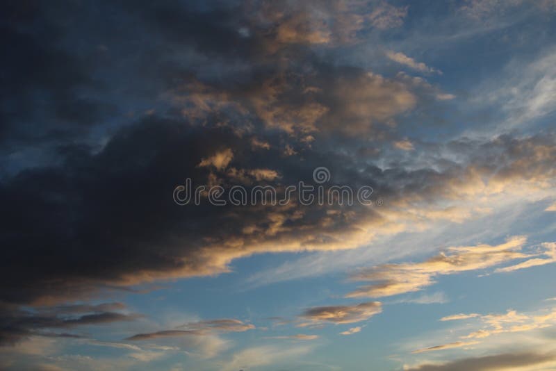 Colorful Beautiful Cloudy Sky Texture at Sunset Stock Photo - Image of ...