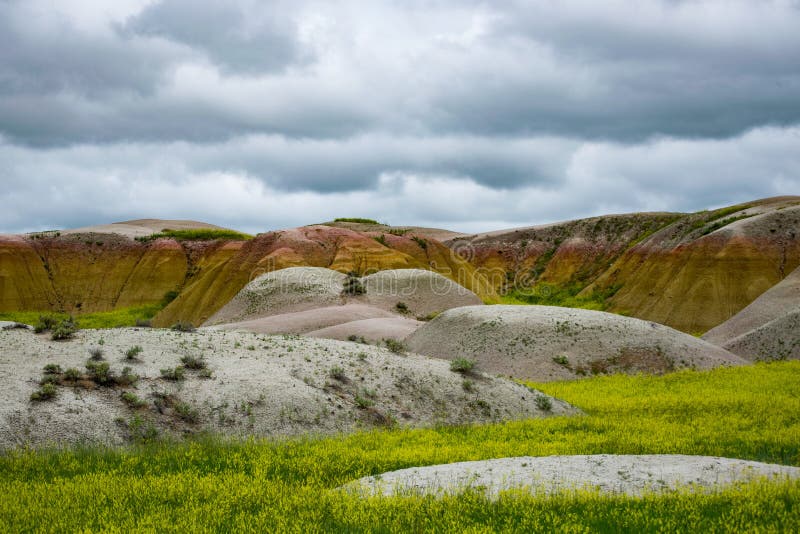 Colorful Beauty of the Badlands Stock Photo - Image of rugged, colorful ...