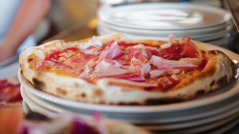 The Colorful Beauty of the Traditional Pizza Stock Footage - Video of ...