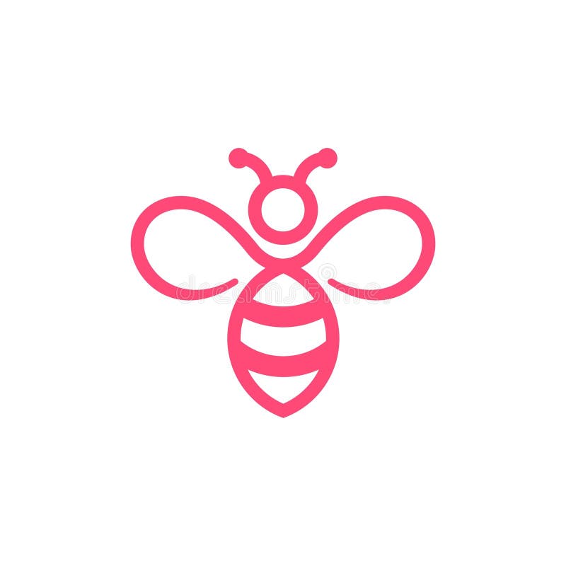 Colorful Bee Logos for Fun Brands Stock Illustration - Illustration of ...